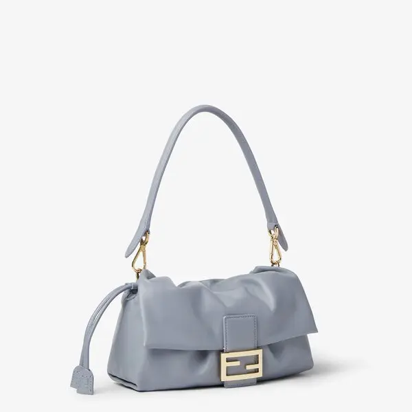 Fendi Baguette® Soft Medium Airforce Blue Nappa Leather Bag